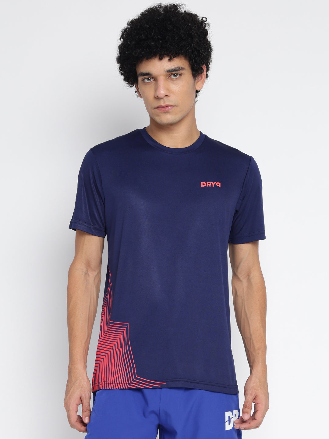 Men T-Shirt Blue Red